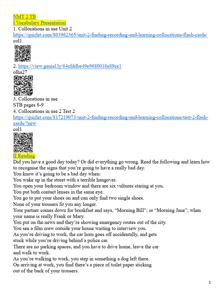 NMT 2 TB | PDF | Games & Activities