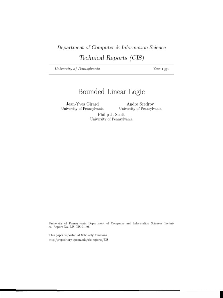 Bounded Linear Logic | PDF | Time Complexity | Computational Complexity Theory