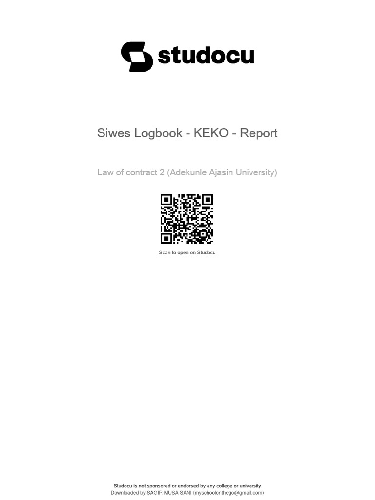 Siwes Logbook Keko Report | PDF | Sports & Recreation | Technology ...