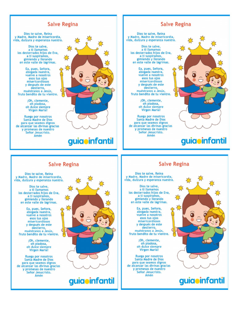 Salve Regina para Niños | PDF
