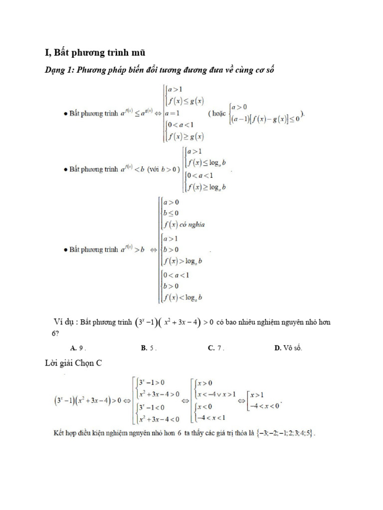 bpt mũ, bpt logarit (1) | PDF