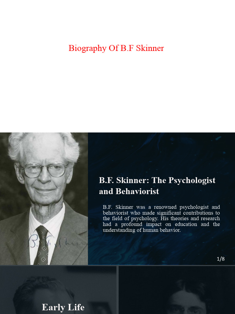 Biography of B.F Skinner 2nd | PDF | Behaviorism | Reinforcement