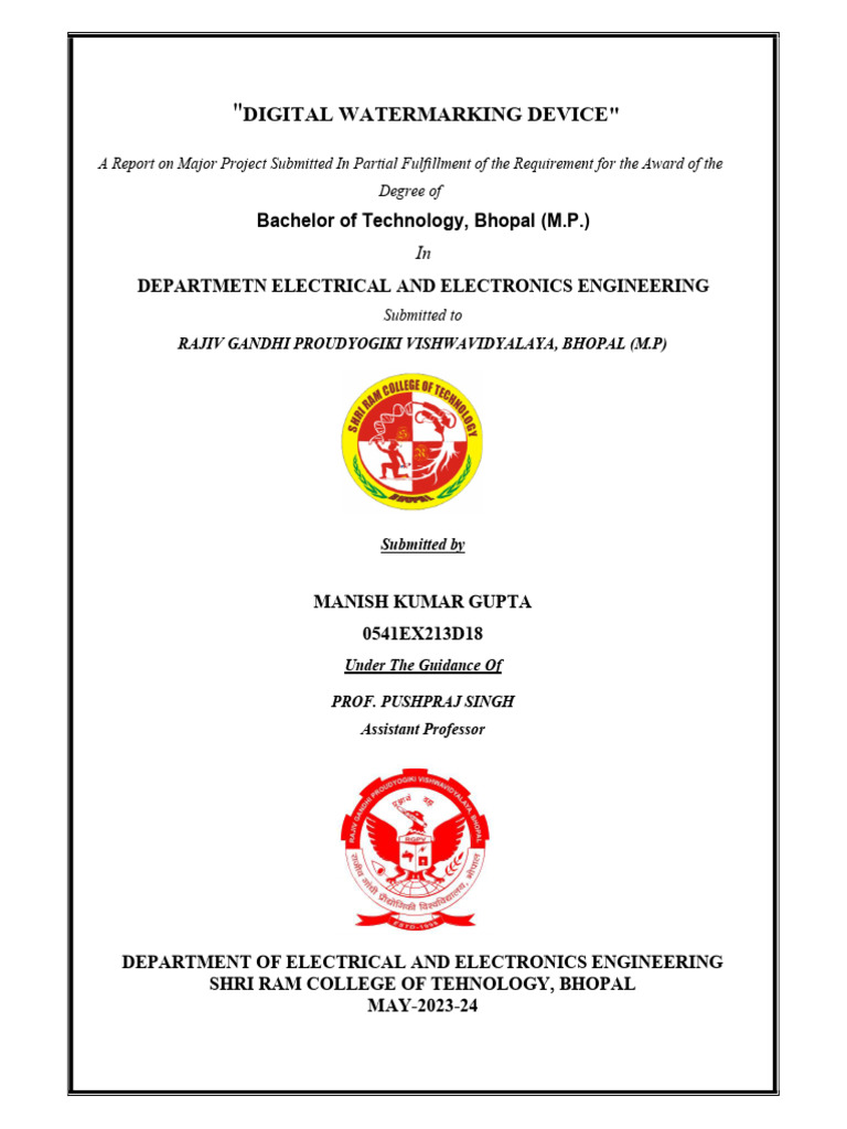 Manish Kumar Gupta 0541EX213D18 | PDF | Engineering