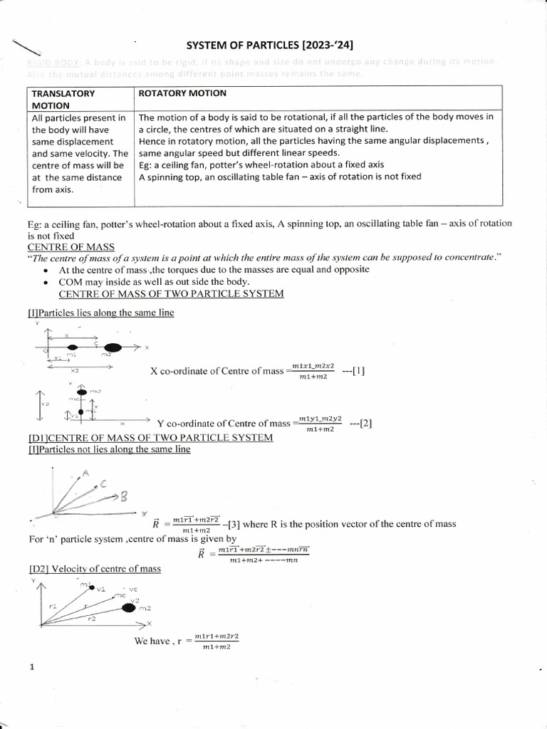 System of Particles | PDF