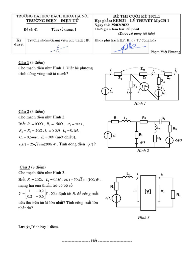 Dethi 01 LTM1 Ky20211 1 | PDF