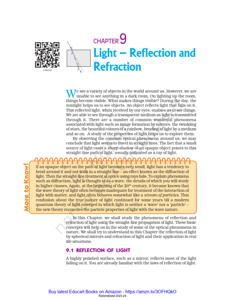Light Reflection & Refraction Guide | PDF | Lens (Optics) | Refractive Index