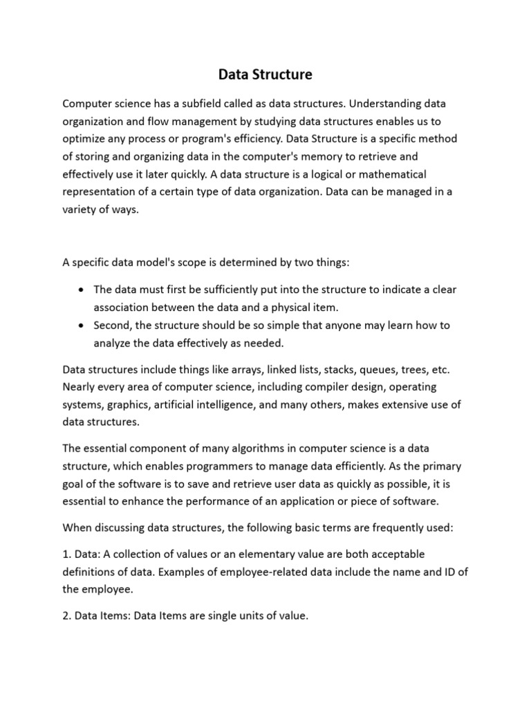 DS Basic Terminology | Download Free PDF | Data Structure | Computer Science