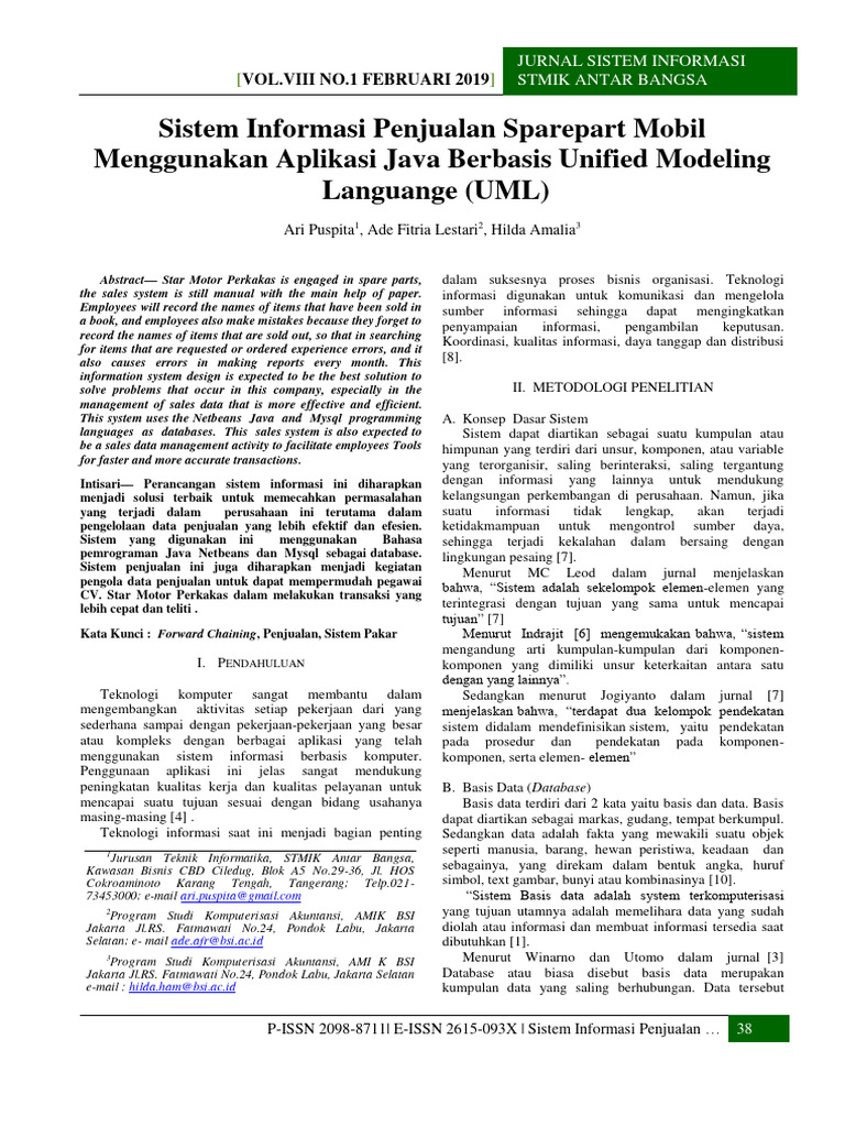 Jurnal Ade Fitria Lestari Gasal 1819 | PDF