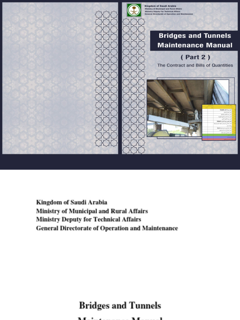 MORMA-2013-Bridges and Tunnels Maintenance Manual (Part 2) | PDF ...