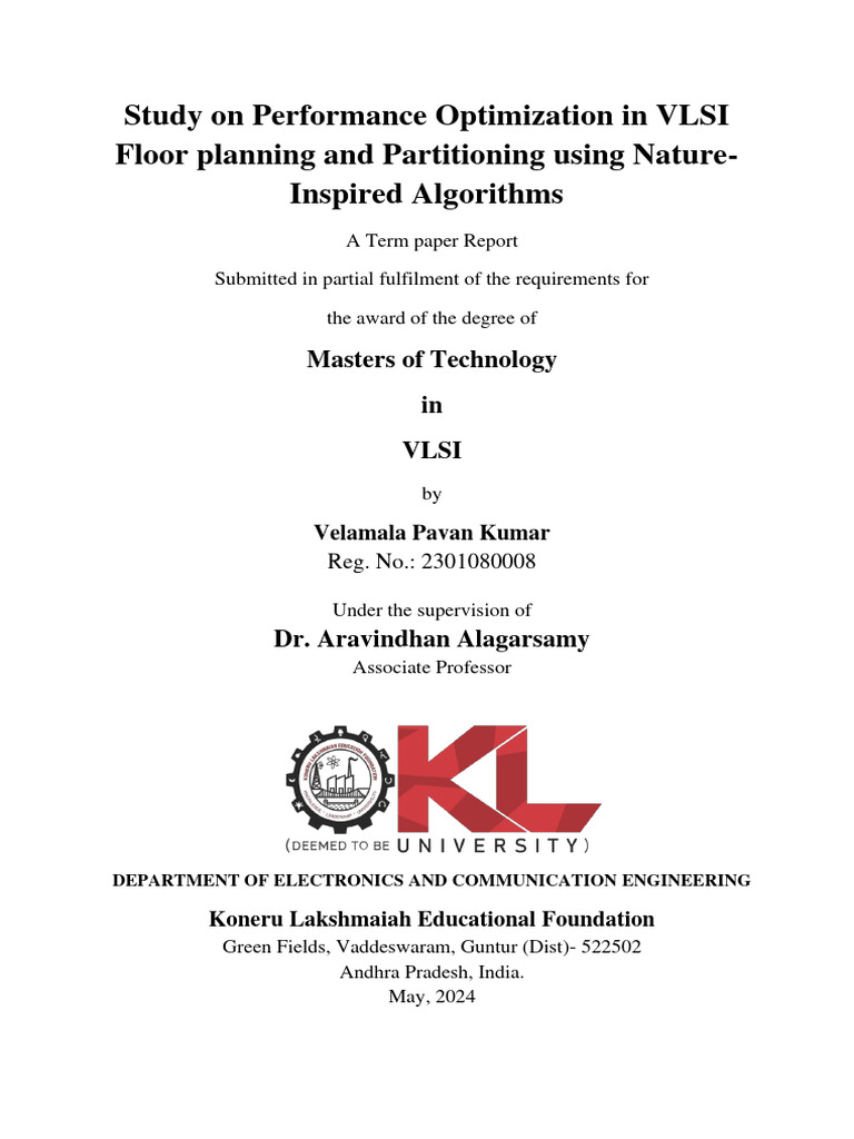 A Study on Optimal Partitioning and Floor Planning for VLSI Circuit ... A Study on Optimal Partitioning and Floor Planning for VLSI Circuit ...