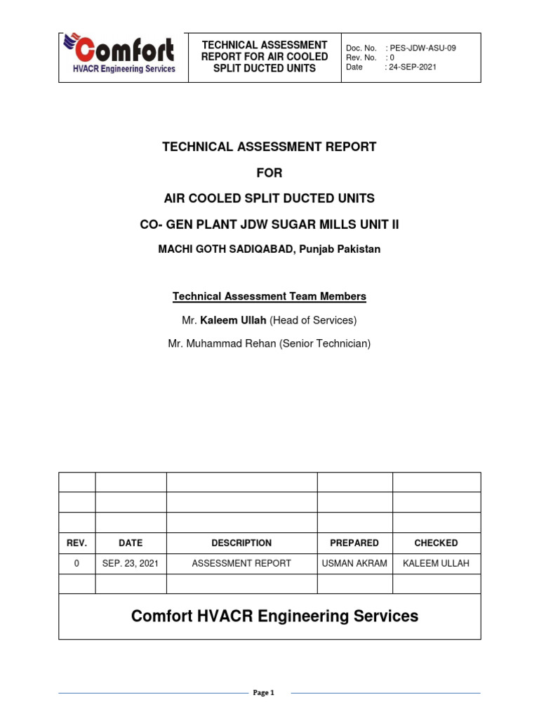 AC Survey Report CO-GEN PLANT JDW Sugar Mills Unit II | PDF | Heat ...