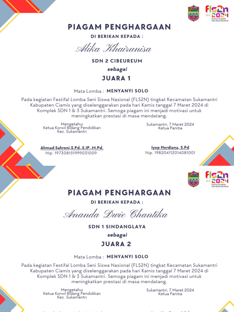 (Buat Banyak 1) Biru Dan Putih Sertifikat Kegiatan Professional | PDF