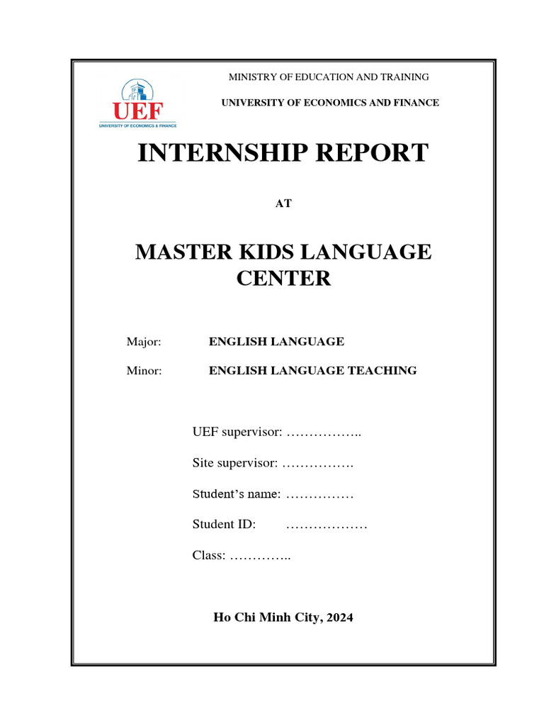 Internship Report Sample 2 | PDF | Teachers | Learning