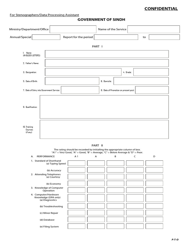ACR FORM (Stenographers-Data Processing Assistant) - FINAL | PDF ...
