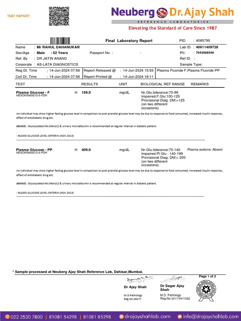 Final Laboratory Report: Hexokinase/G-6-Pdh | PDF | Glucose | Glycated Hemoglobin