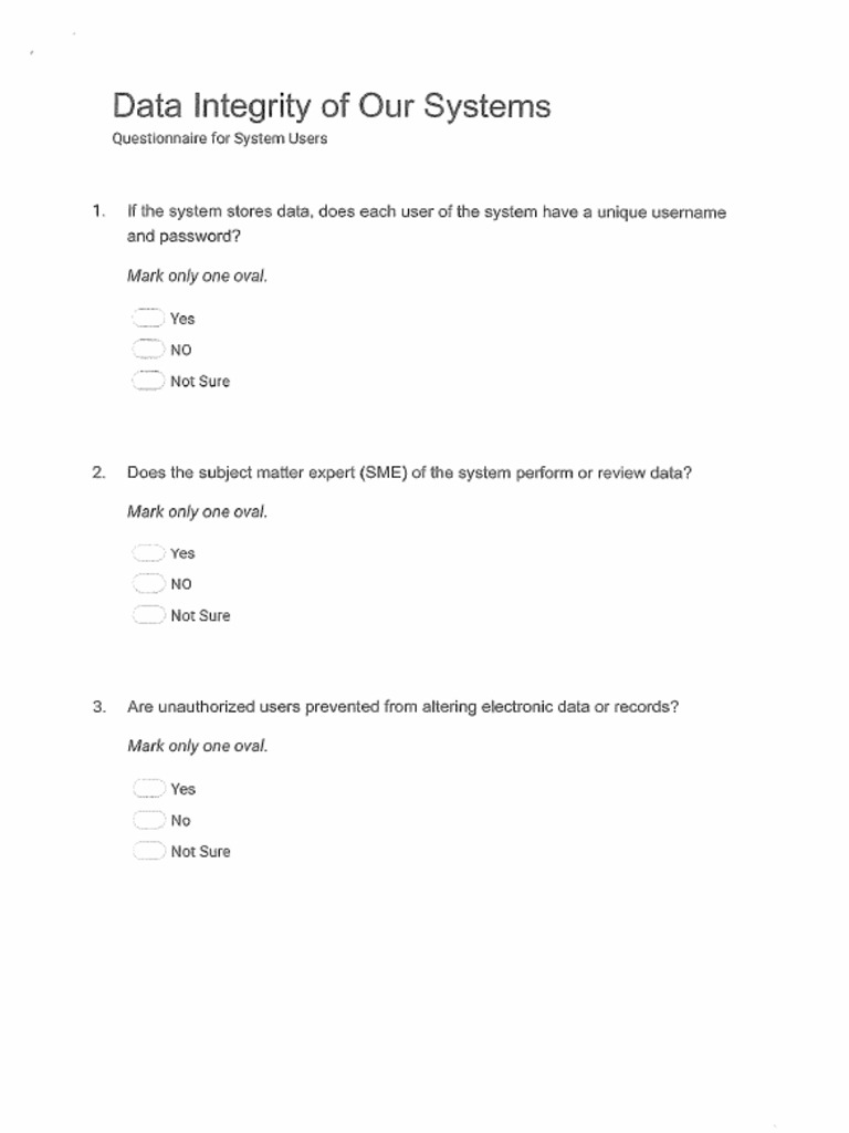 User Data Questions | PDF