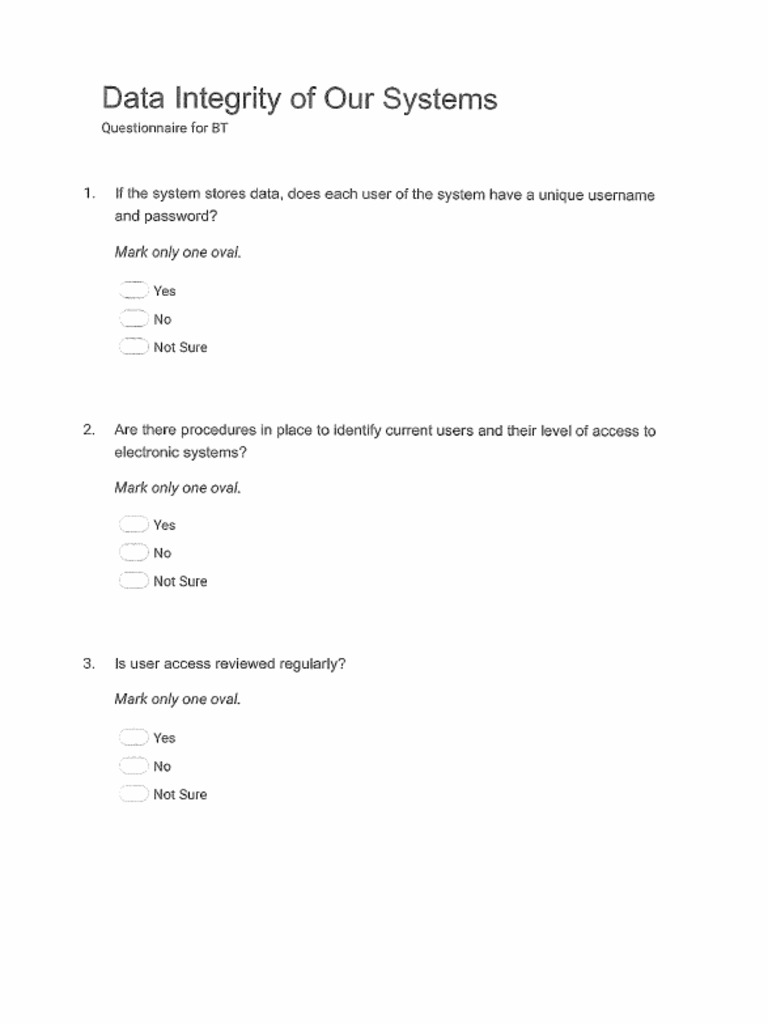 BT Data Questions | PDF