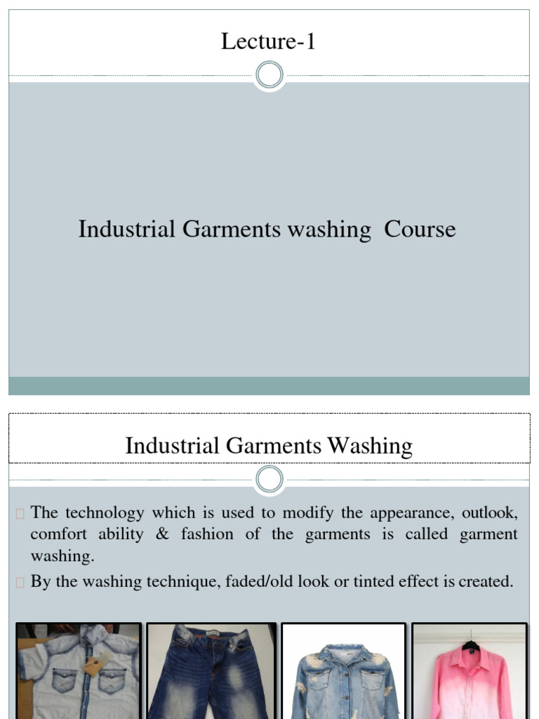 Lecture-1 Basic Garments Washing | PDF | Art | Lifestyle