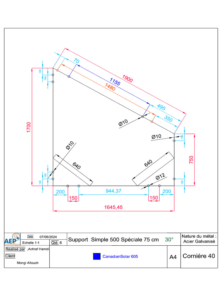 les supports Ala_Support 500 simple spéciale 75 | PDF