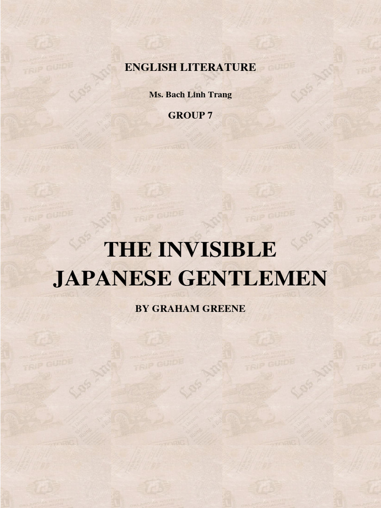 The Invisible Japanese Gentlemen Handout | PDF | Narrative | Narration