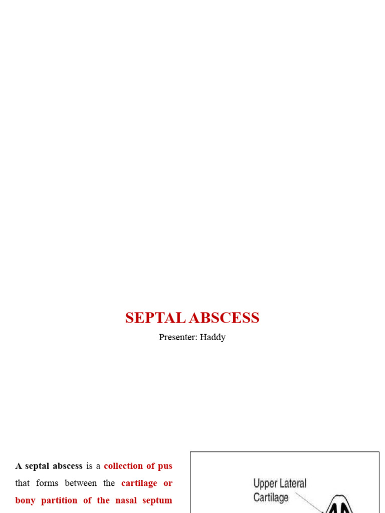 Nasal Septal Abscess | PDF | Human Nose | Infection