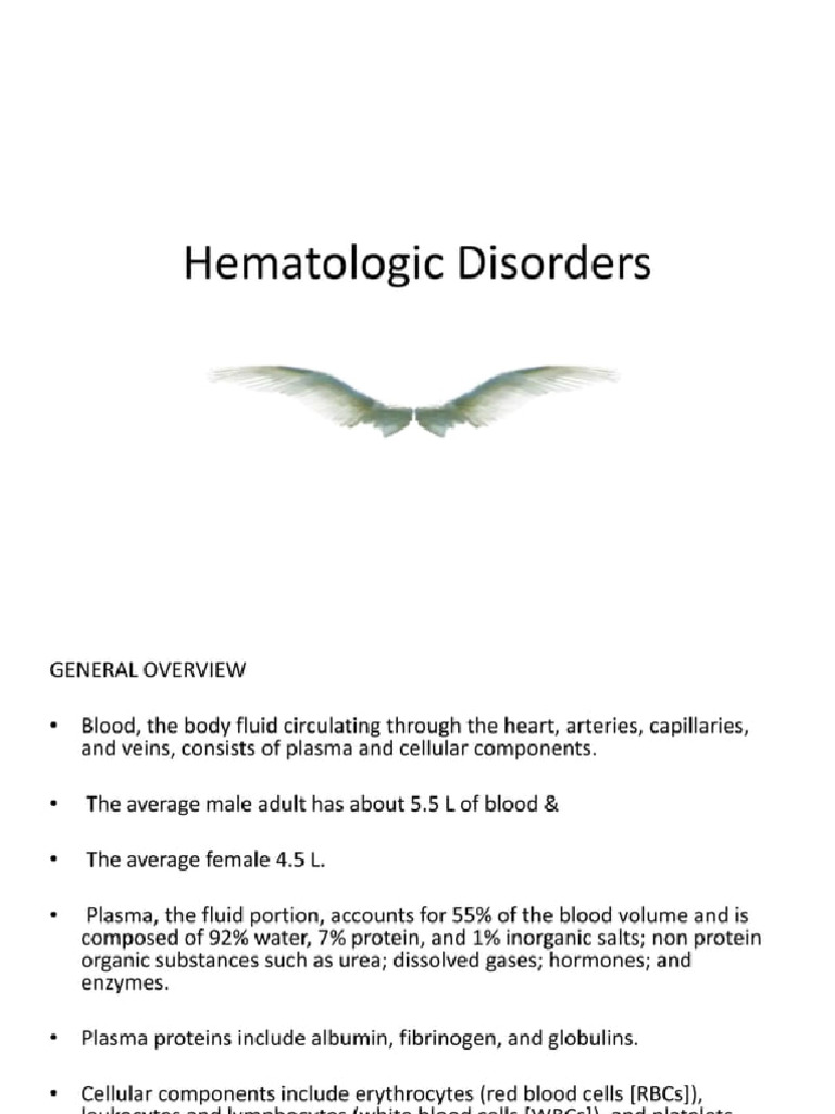 Hematology Disorders | PDF