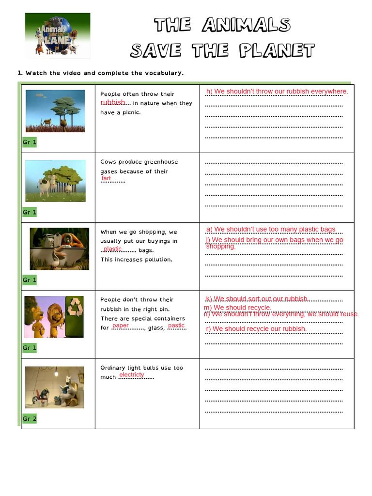 CO - The Animals Save The Planet v2 | PDF | Sustainable Development ...