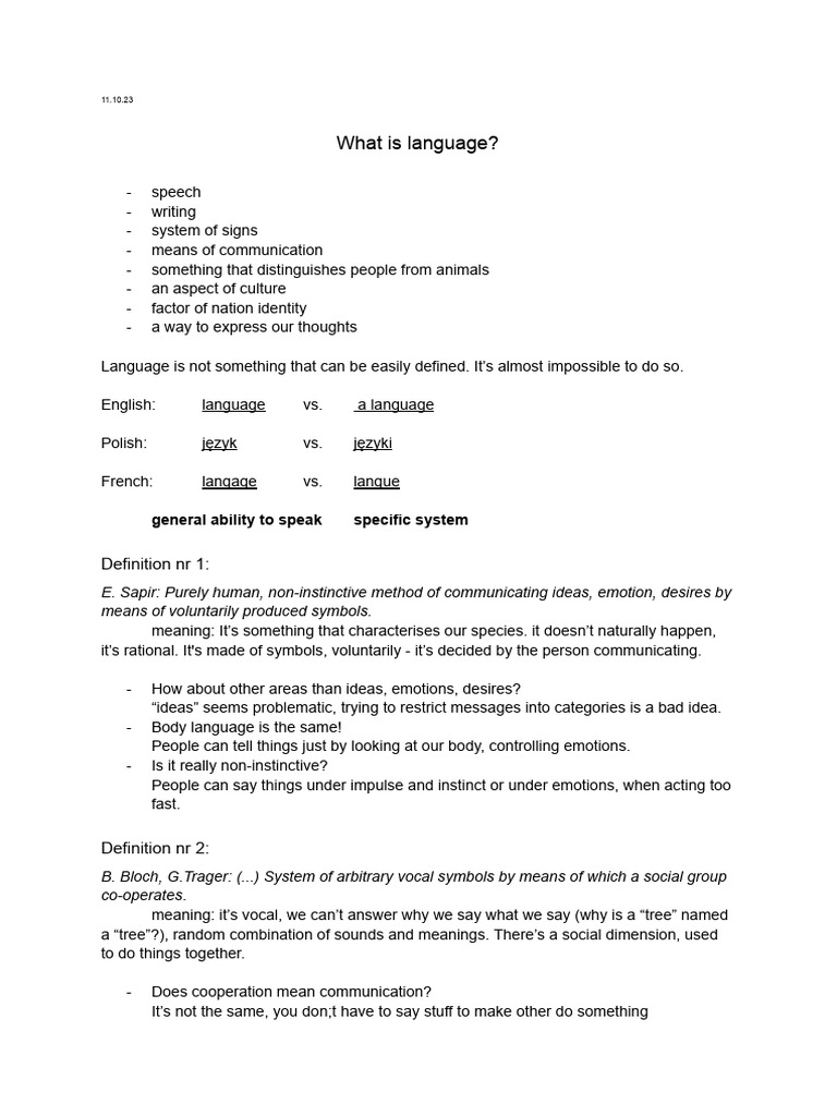 Wstęp Do Językoznawstwa | PDF | Linguistics | Cognitive Science