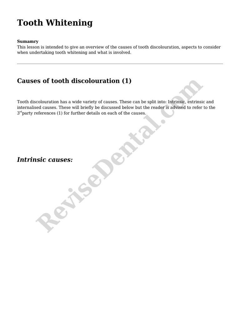 tooth-whitening | PDF | Tooth Enamel | Human Tooth