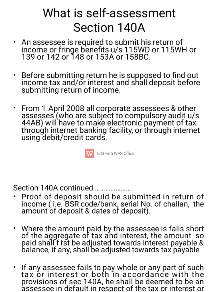 Tax Self-Assessment Guide | PDF | Taxes | Interest