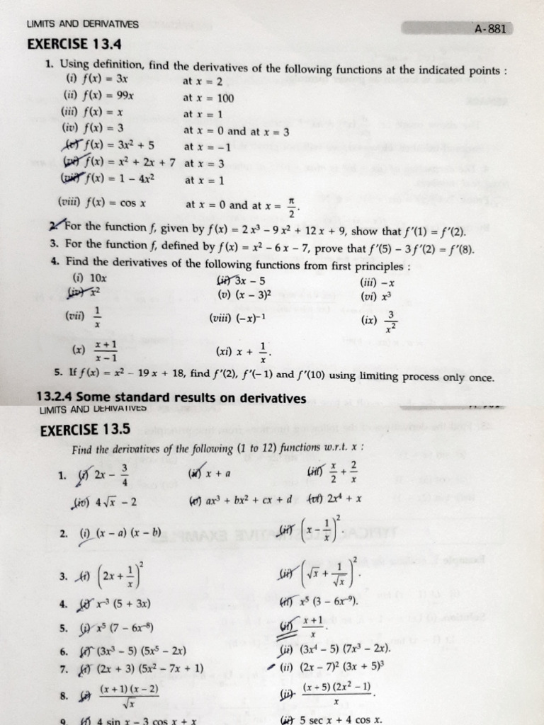 Limits and Derivatives | PDF | Trigonometric Functions | Differential Calculus