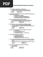 Defensive Driving Test Answer Sheet | PDF | Driving | Traffic Collision
