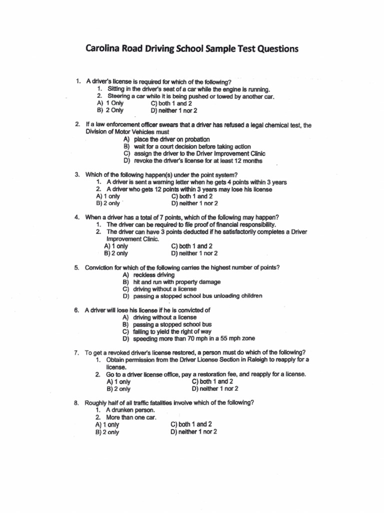 Sample Test | PDF | Traffic | Intersection (Road)