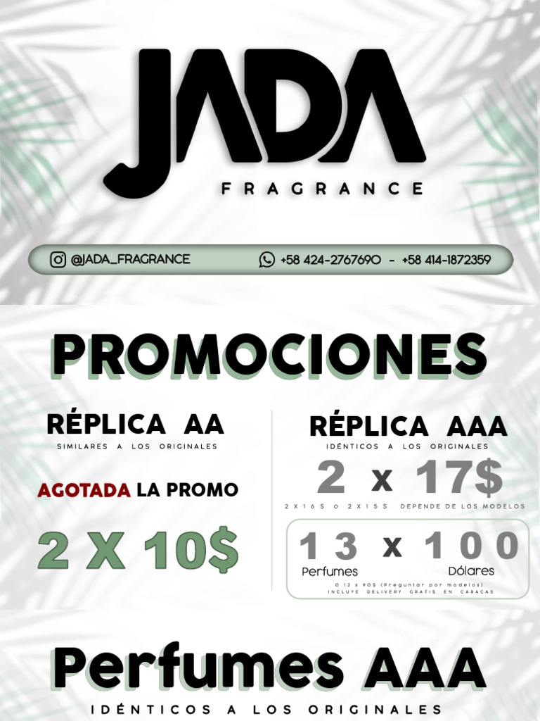 Catálogo Perfumes 2022 - Jada Fragrance | PDF | Brand | Perfume