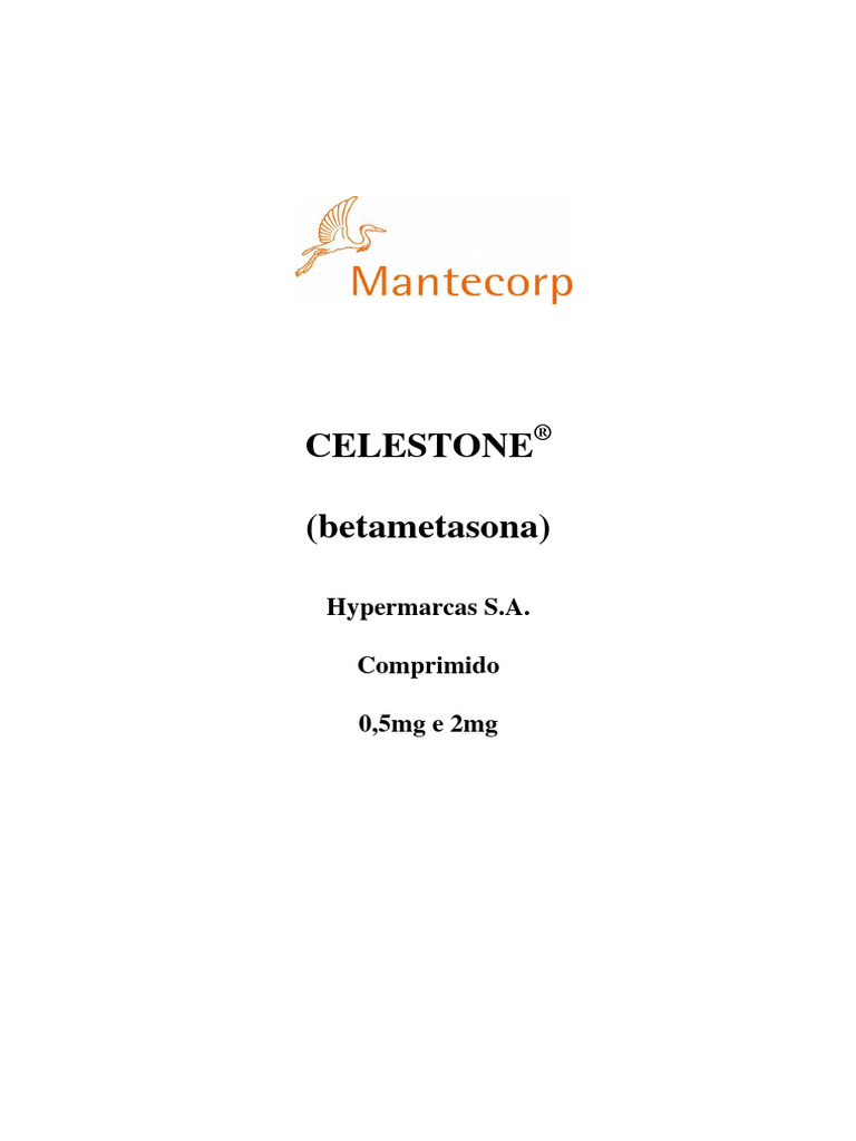 Bula CELESTONE. (Betametasona) | PDF | Amamentação | Gravidez