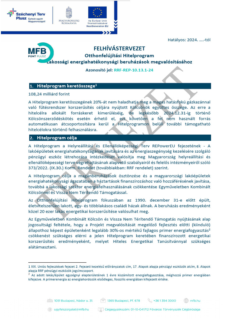 Felhívás Társadalmasításra RRF-REP-10.13.1-24 | PDF