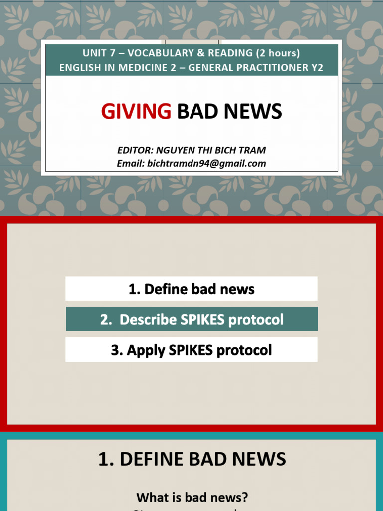 Mastering Bad News Delivery in Medicine | PDF | Feeling | Empathy