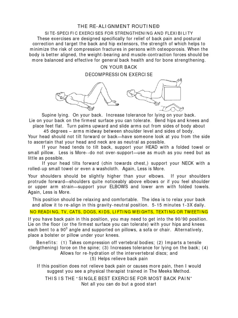 3-Re-Alignment Routine 10-14-12 | PDF | Anatomical Terms Of Motion | Foot