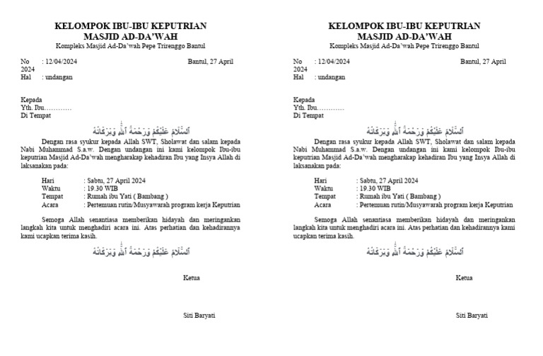 Undangan Keputrian | PDF