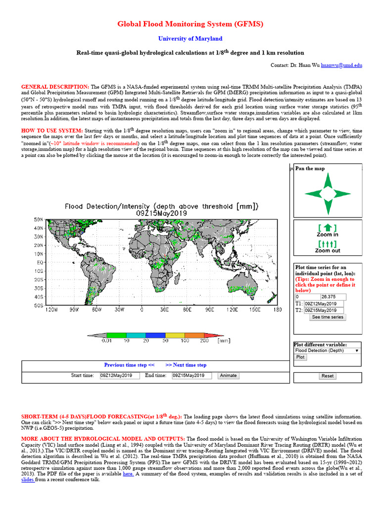 Global Flood Monitoring System Pdf Flood Hydrology