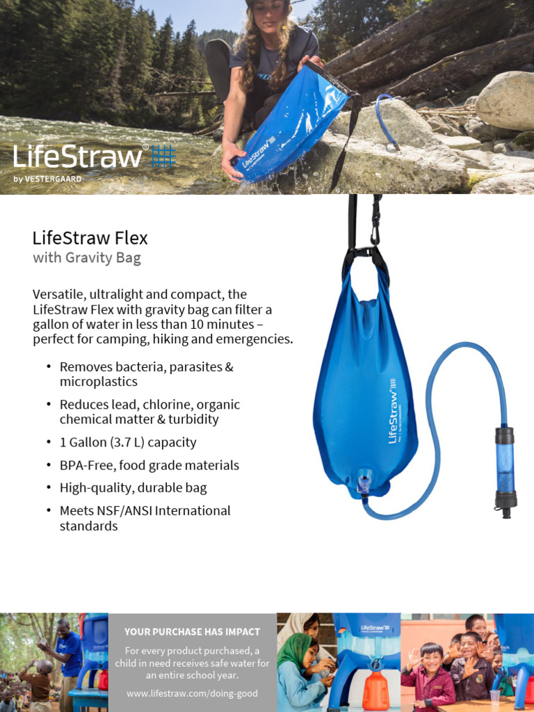Spec Sheet - LifeStraw Flex With Gravity Bag | PDF | Environmental ...