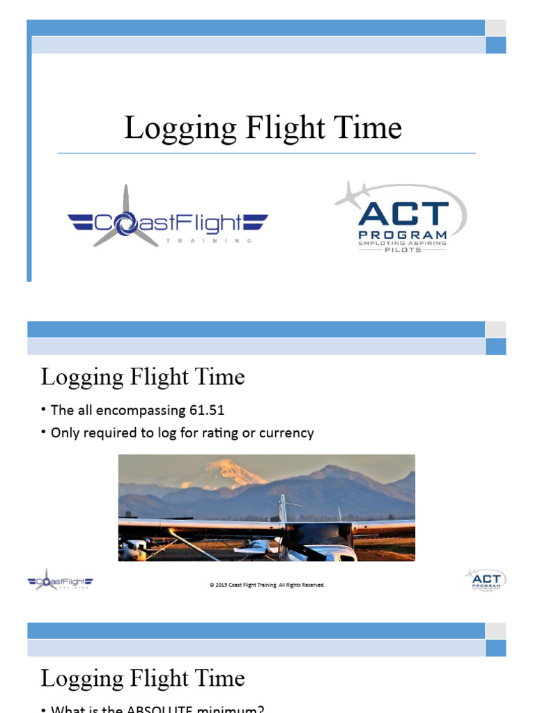 Logging Flight Time | PDF | Flight Instructor | Aviation