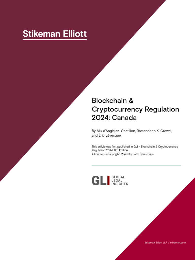 Stikeman Elliott - Blockchain Cryptocurrency Regulation 2024 | PDF ...