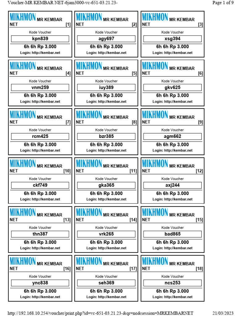 Voucer 6jam3000 | PDF