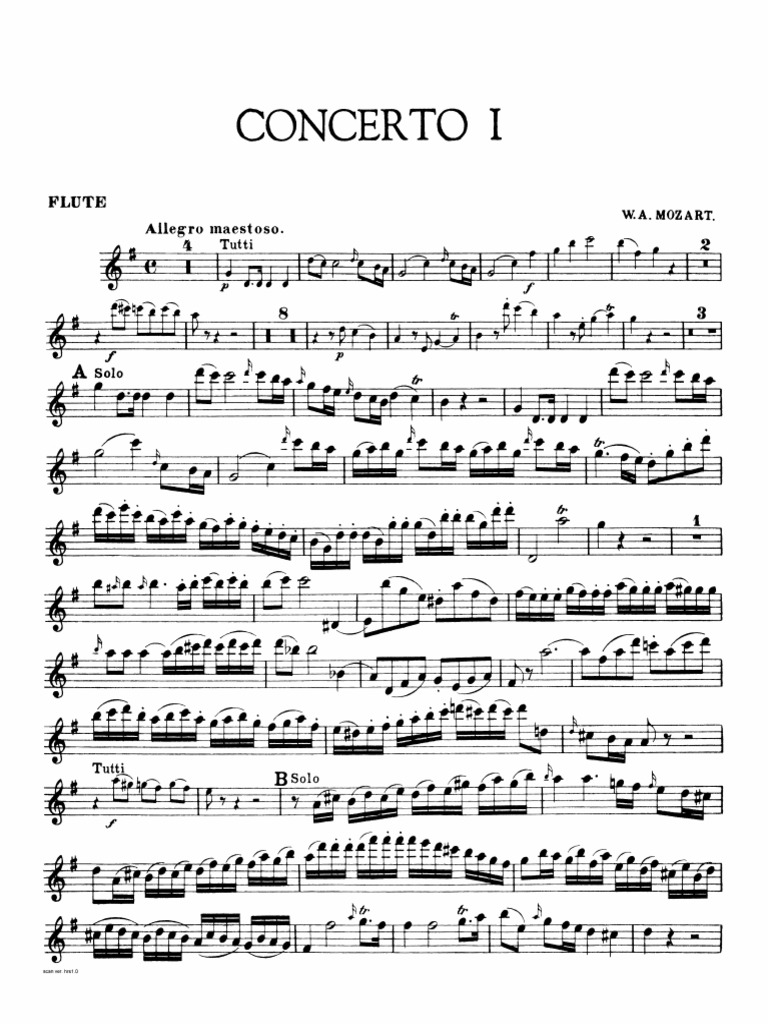 Mozart Flute Concerto K313 F | PDF