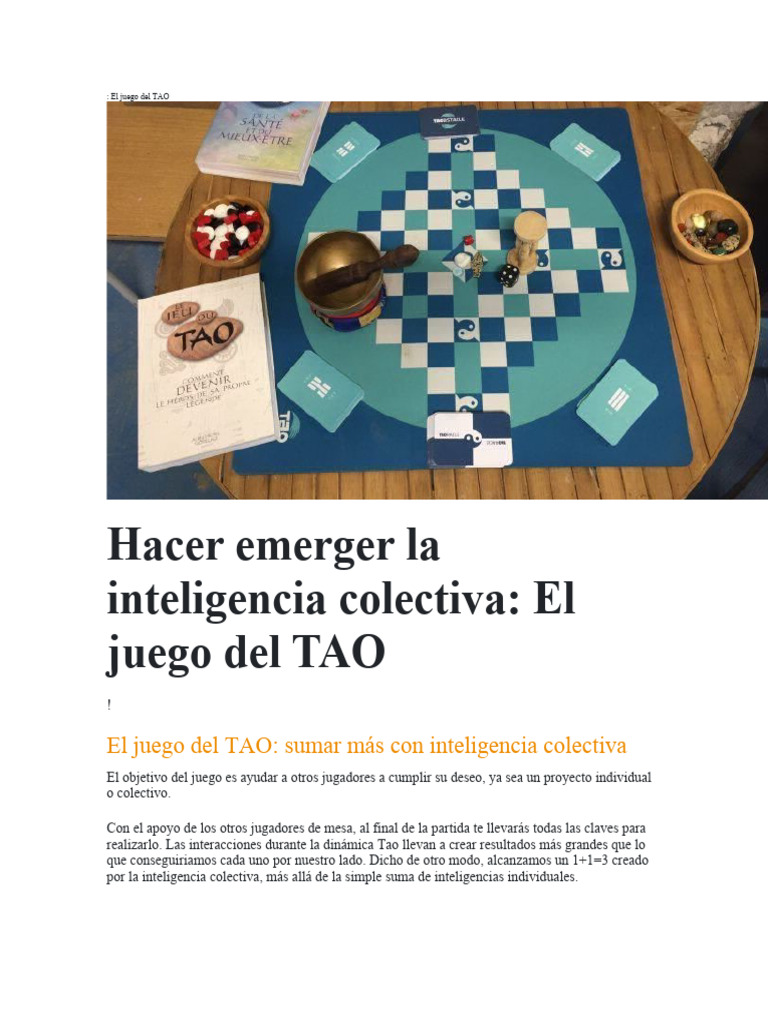 El Juego Del TAO | PDF | Inteligencia colectiva