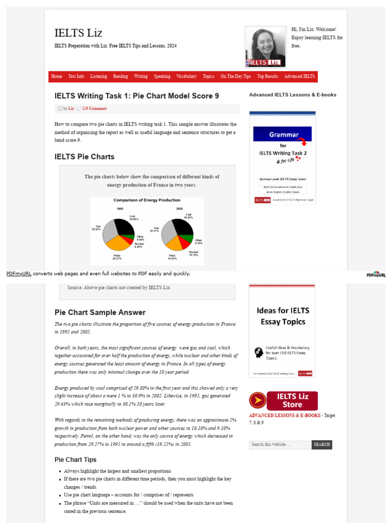 Ieltsliz - Com - Ielts Pie Chart Task 1 Model Score 9 | PDF | Energy ...