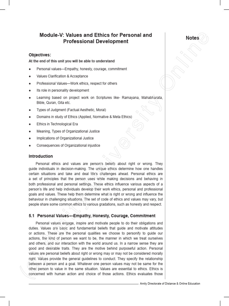 Module 5 Values and Ethics | PDF | Morality | Aesthetics