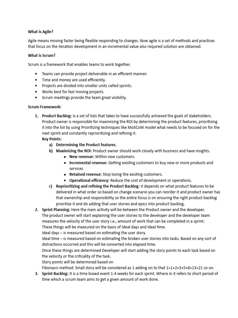 Understanding Agile Scrum Framework Pdf Scrum Software Development 0296