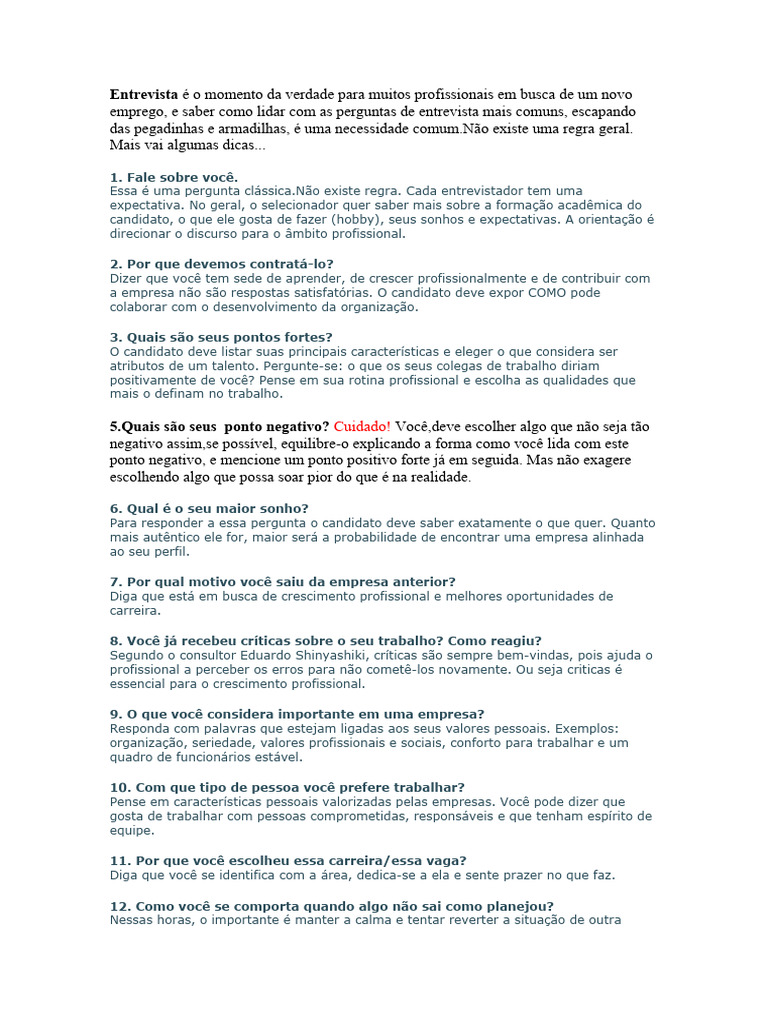 Entrevista É o Momento Da Verdade para Muitos Profissionais em Busca de ...